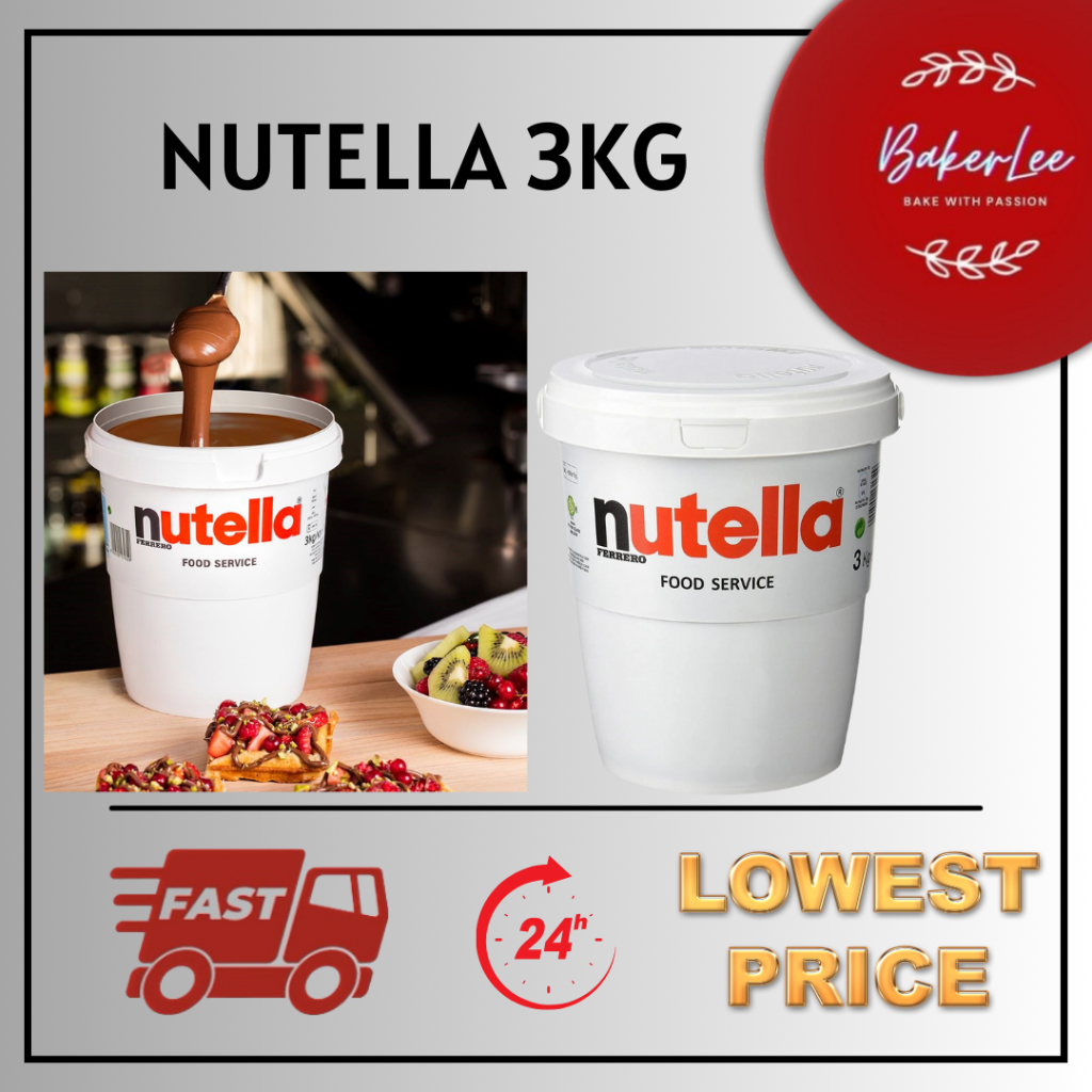 NUTELLA HAZELNUT CHOCOLATE SPREAD / NUTELLA FERRERO FOOD SERVICE 3KG ...
