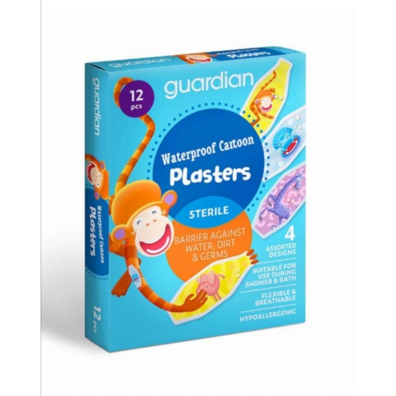 [New] Guardian Waterproof Cartoon Plasters (12pcs) | Shopee Singapore