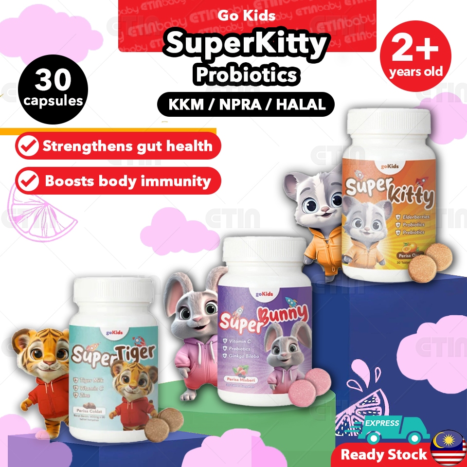 goKids Super Bunny Super Kitty Probiotics Kids Immune Booster ...