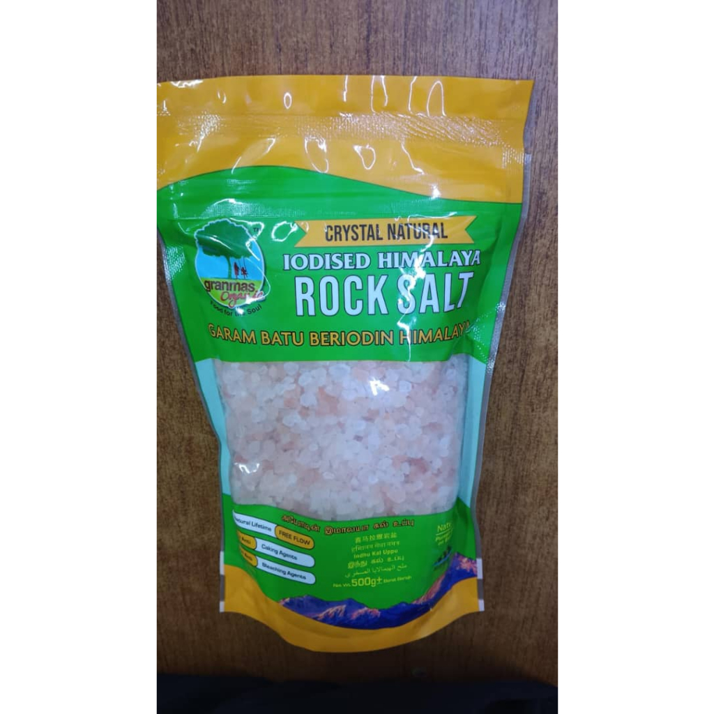 CRYSTAL NATURAL IODISED HIMALAYA ROCK SALT(GARAM BATU BERIODIN HIMALAYA ...