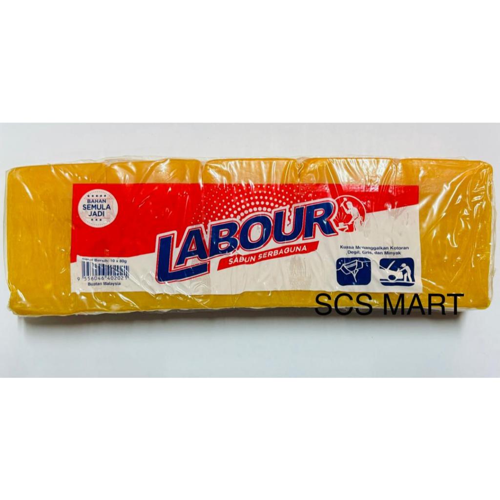 Labour Multi-Purpose Soap 10*80g 劳工多用途肥皂 Sabun Serbaguna | Shopee Singapore