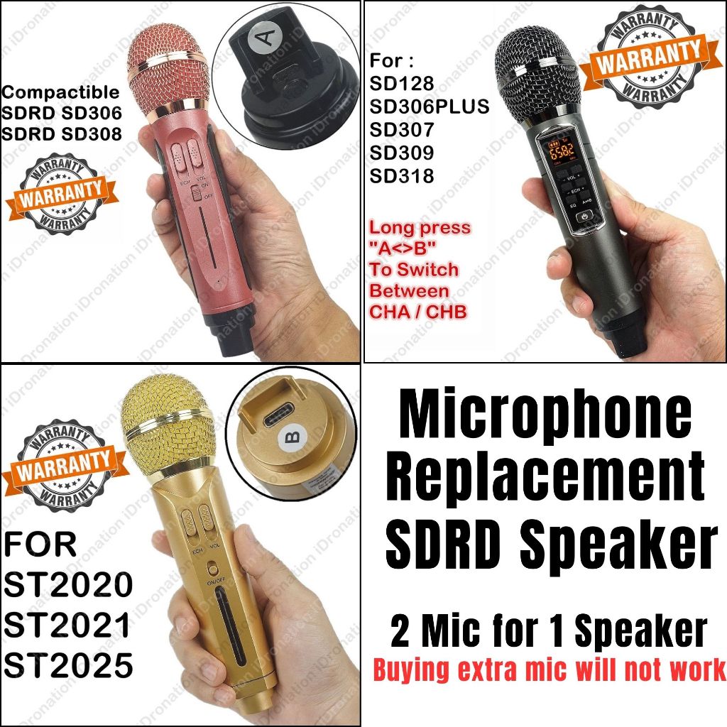 Mic Replacement For Speaker SDRD SD128 SD301 SD304 SD305 SD306 SD318 ...