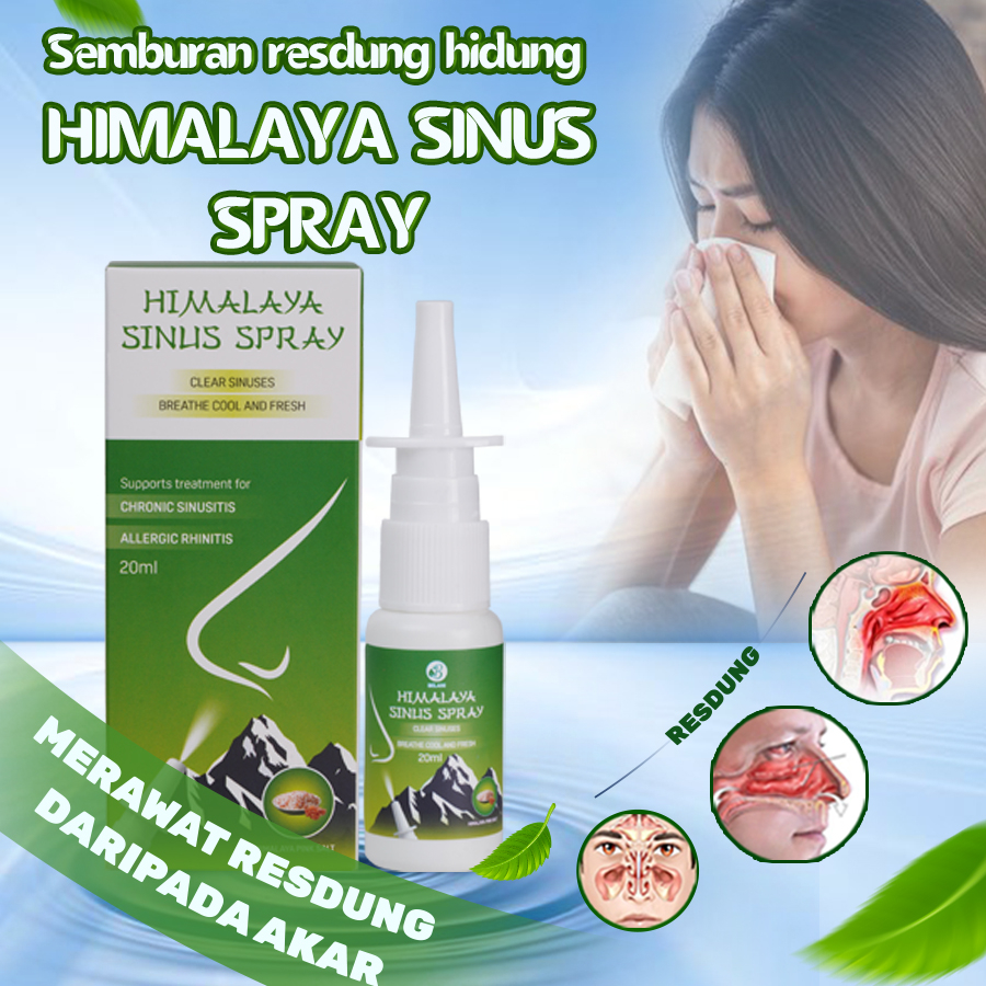 Himalaya Sinus Spray Antibacterial Nasal Spray, Quickly Reduces ...