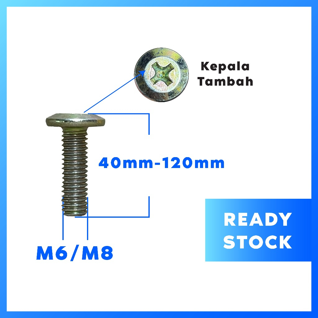 JCBC SCREW JCBC SKRU Furniture Screw and Nut M6-M8 Furniture Connector ...