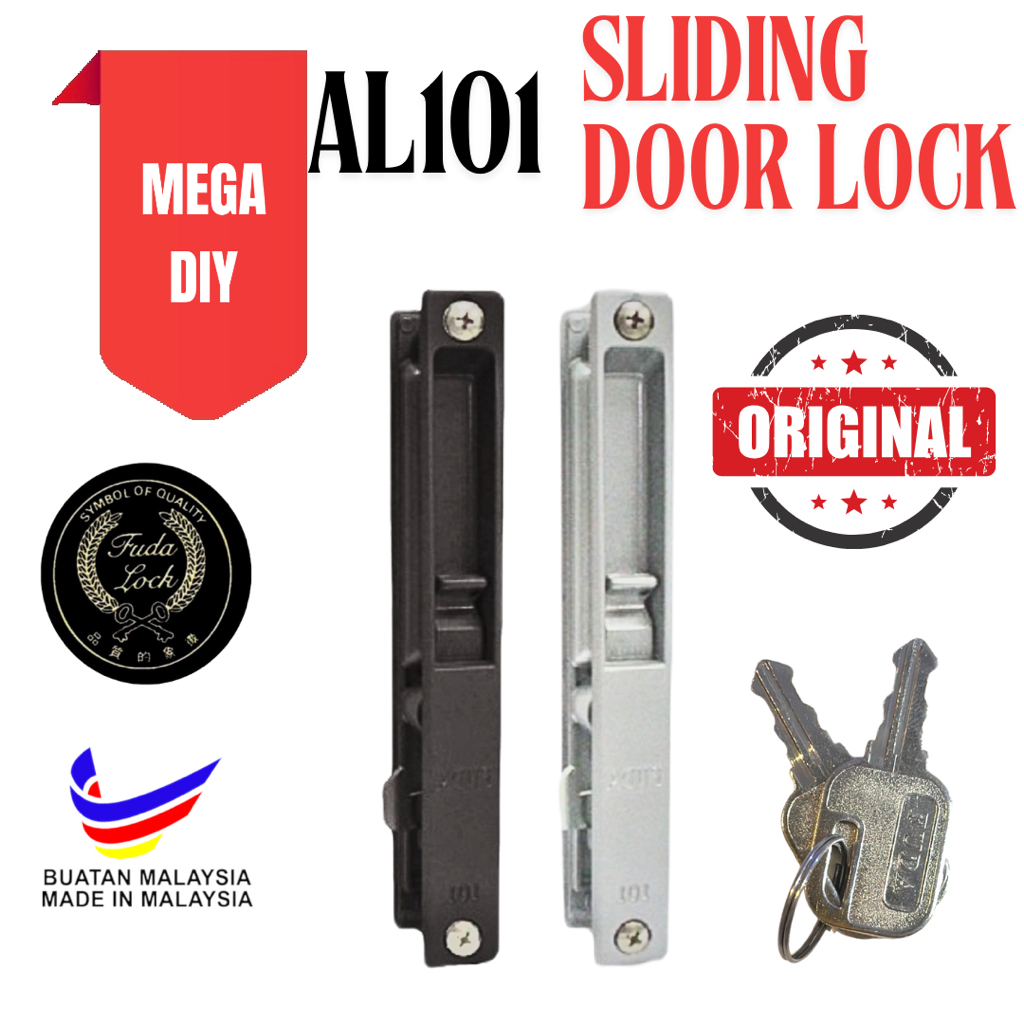 Fuda Sliding Door Lock / Sliding Glass Aluminum Door Lock | Shopee ...