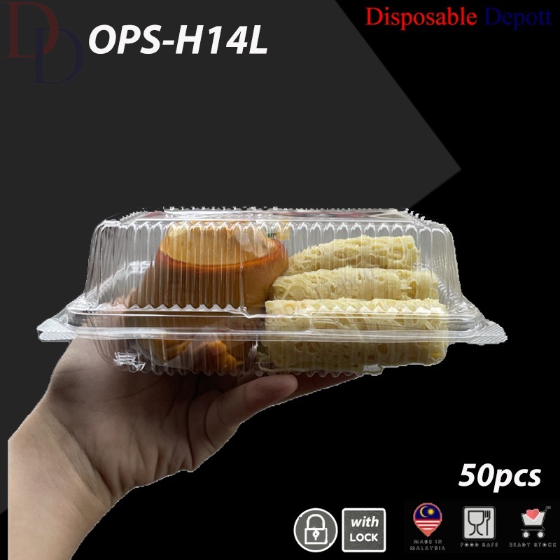 BENXON OPS - H14L / Plastic Tray with Lock [ 50pcs± ] Bakery Disposable ...