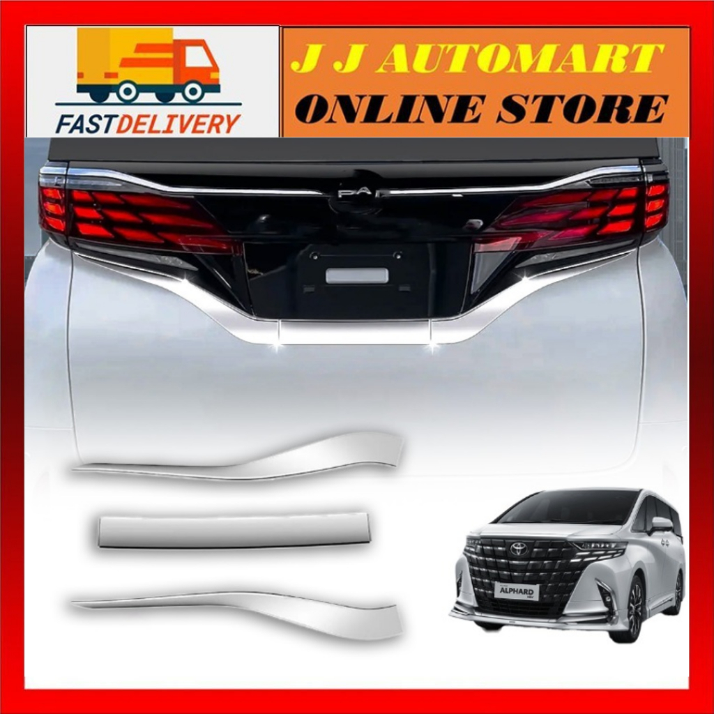 Toyota Alphard Vellfire AH40 Rear Tail lamp light chrome strip cover ...
