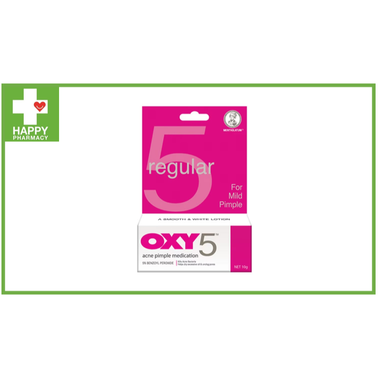 OXY 5 Regular Acne Pimple Medication ( For Mild Pimple ) 10g | Shopee ...