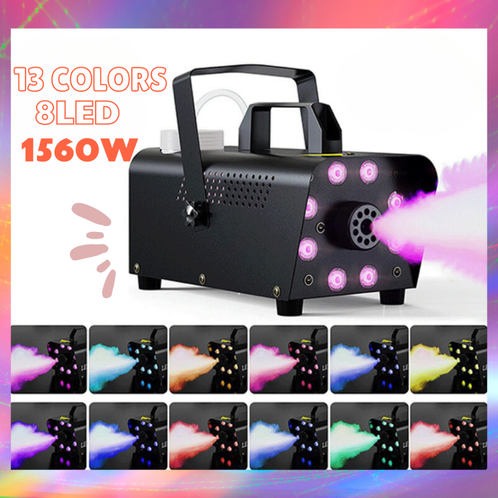 Mini 500W LED RGB Wireless Remote Control Fog Machine Disco Smoke ...