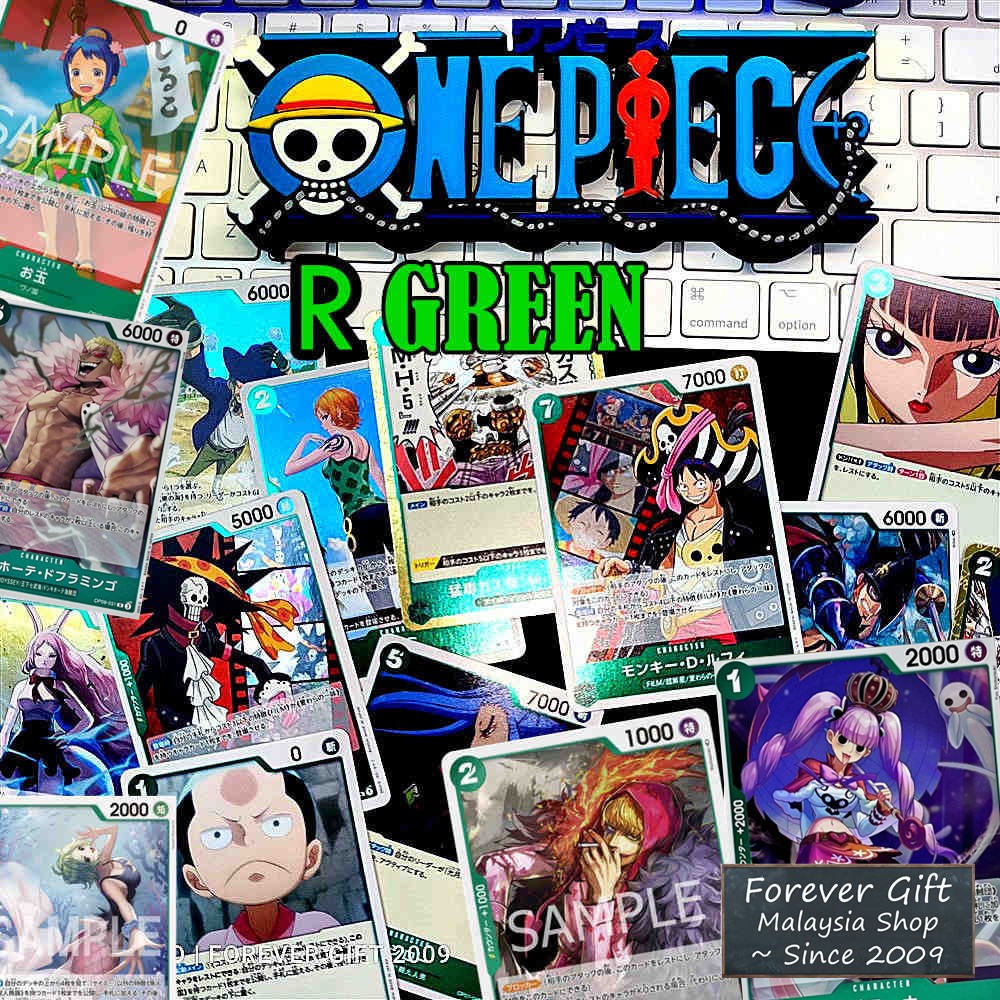 全哥海贼王 R Green kad One Piece OP01 OP02 OP03 OP04 OP05 OP06 OP07 OP08 OP09 OP10 Foil One Piece ...