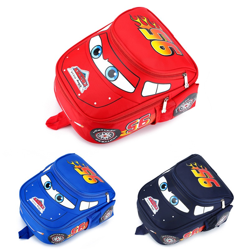 MILANDO Children School Bag Kid Macqueen Car Cars School Kindergarten ...