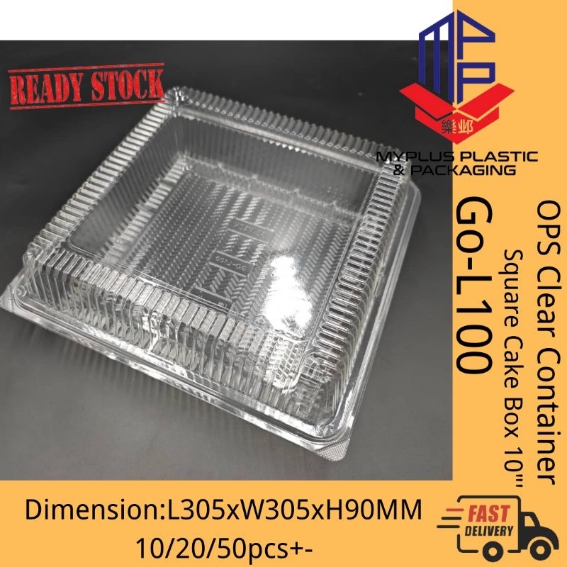 Go L100 With Lock (10"inch) OPS Square Food Box Plastic Clear ...