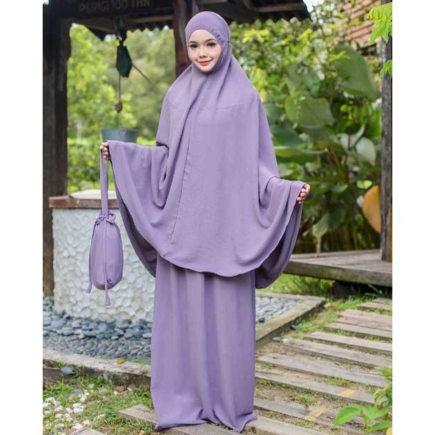 TELEKUNG RUMAISA IRONLESS PREMIUM ITALIAN COTTON PLAIN ATTIRE LABUH ...
