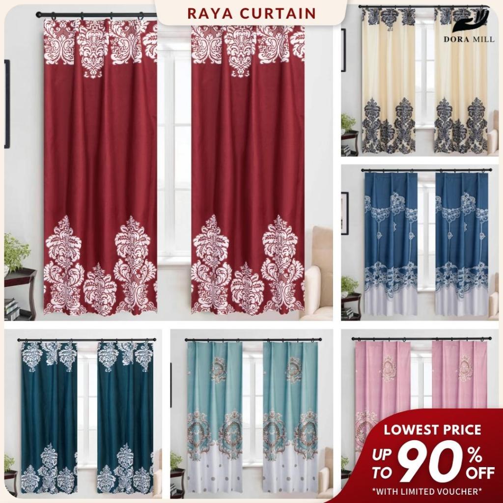 [Shopee Choice] Curtain Langsir Semi Blackout 2in1 Hook Rod type ...