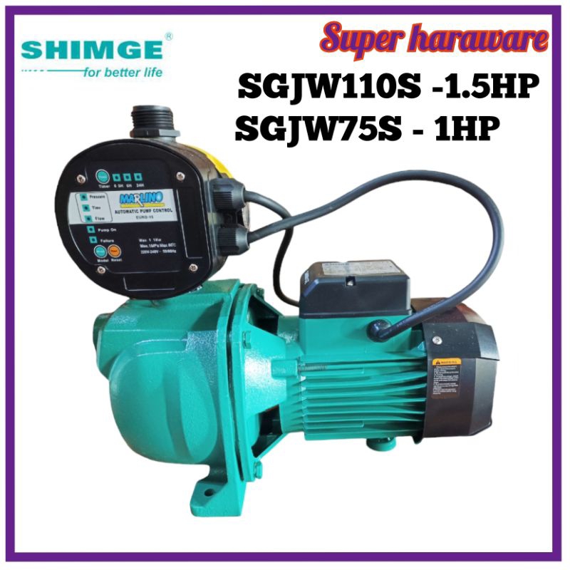 SHIMGE SGJW110s/75s Self Priming JET Pump | 2 in 1 Sedut & Tolak Air Pam | 1.5HP Pam Air Kebun ...