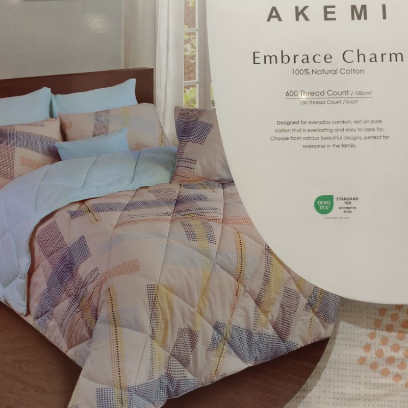 2024 AKEMI Cotton Essential Embrace Charm Fitted Bedsheet Set 650TC ...