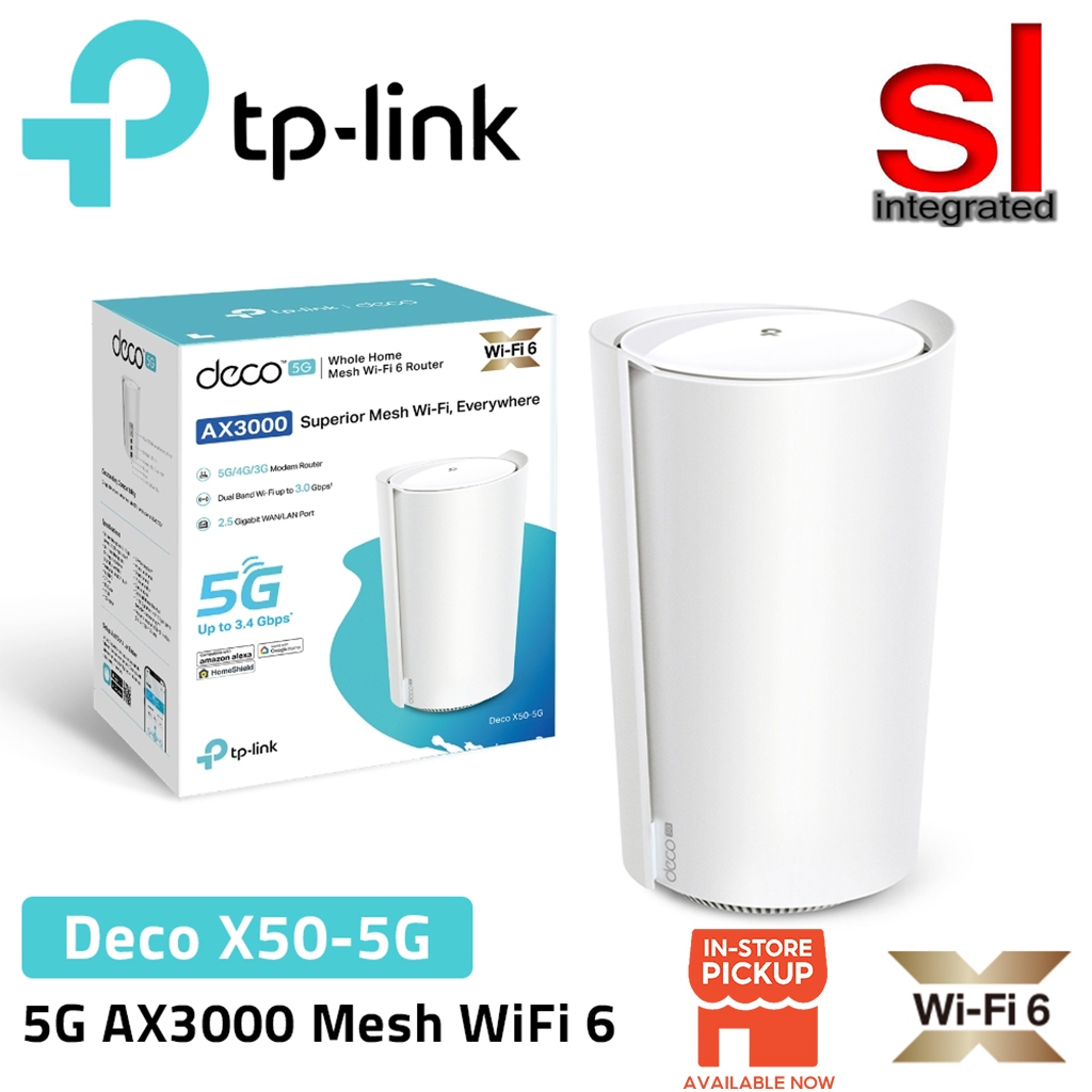 TP-Link Deco X50-5G 5G AX3000 Whole Home Mesh WiFi 6 Router | Shopee ...