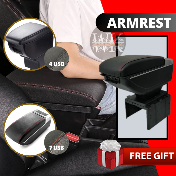 Premium Universal 4USB 7USB Double Layer Armrest Arm rest Console ...
