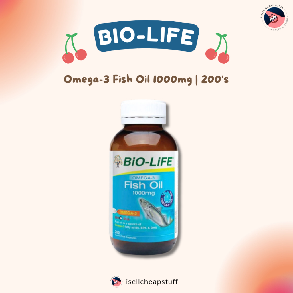 Bio-Life Omega-3 Fish Oil 1000mg 200's (EXP: 07/2024) | Shopee Singapore