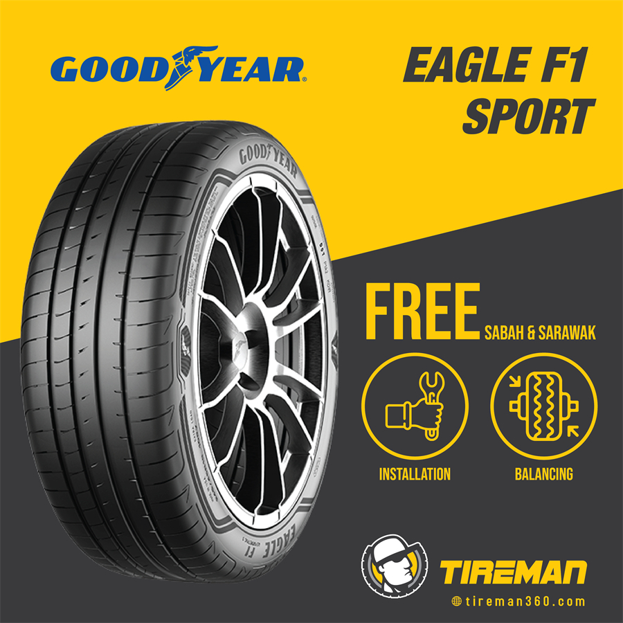 Goodyear Eagle F1 Sport 16 17 18 19 Inch Tayar Tire (FREE INSTALLATION/Delivery) SABAH SARAWAK ...