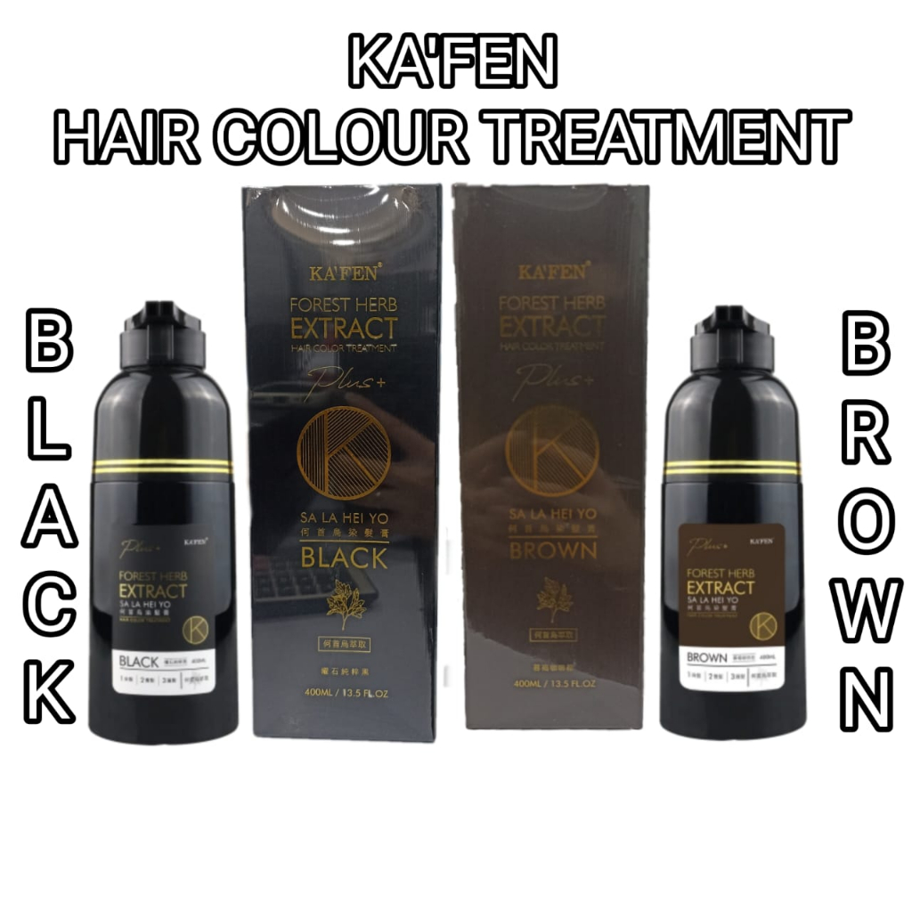 KAFEN SALAHEIYO HAIR COLOR TREATMNT 400ML (BLACK/BROWN) | Shopee Singapore
