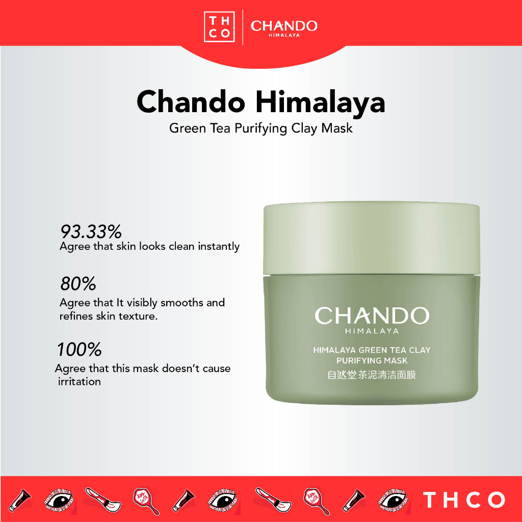 Chando Himalaya Green Tea Clay Pore Purifying Mask (100g) Natural Hall ...