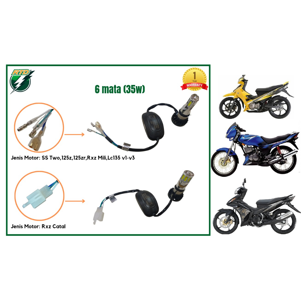 [Ready Wiring]rayton RTD Led Lamp Moto 125z/pnp 125zr/Rxz Milli (NEW ...