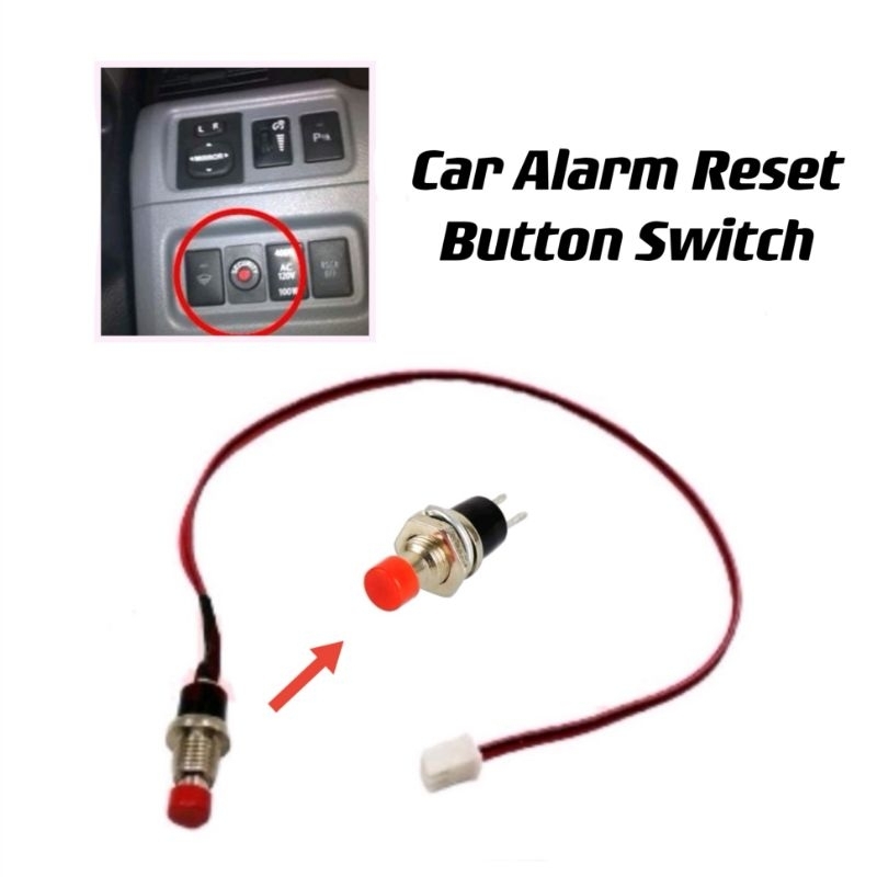 12v Car Alarm Reset Button Switch Mini Momentary On Off Push Button ...