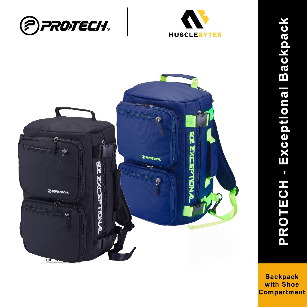 PROTECH - EXCEPTIONAL BACKPACK with Shoes Compartment [Badminton Racket ...