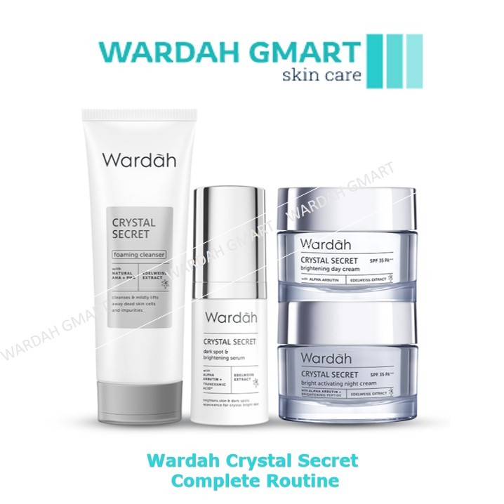 Wardah Crystal Secret 4 in 1 Set (Brightening/Anti Dark Spot) | Shopee ...