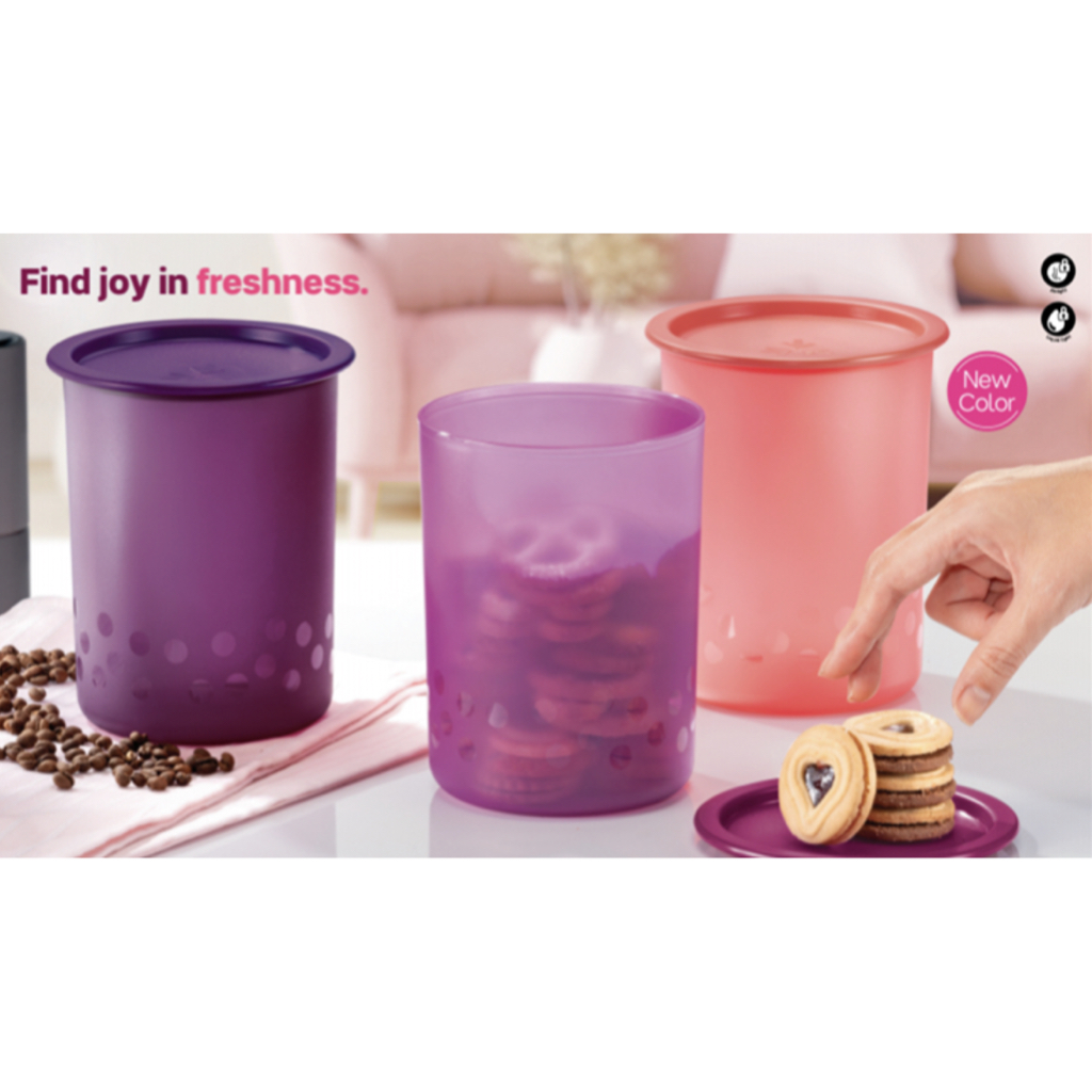 @ Tupperware polka dot one touch canister 1.25 (1) Tupperware one touch canister 1.25L ...