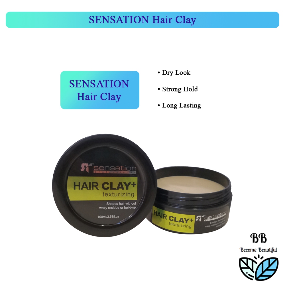 Sensation Hair Clay+ texturizing 100ml Rambut Clay lelaki Men Hair Wax ...