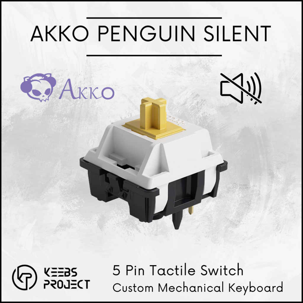 New Akko Penguin Silent Switch 5pin Tactile Switches for Mechanical ...