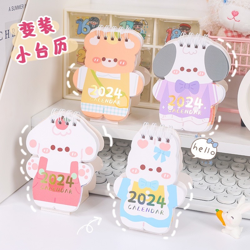 2024 Mini Desk Cute Calendar Cartoon | Shopee Singapore