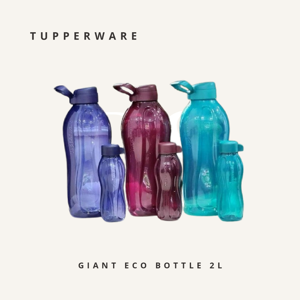 Tupperware Giant Eco Bottle 2L (1) with Handle (1)/ Botol air/ sekolah ...