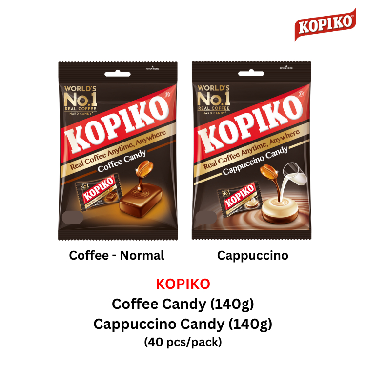 KOPIKO - Coffee Candy (Normal) / Cappuccino Candy (40 pcs/pack ...