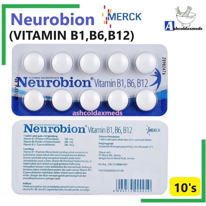 NEUROBION 10's (VITAMIN B1, B6, B12) FOR NERVE | Shopee Singapore
