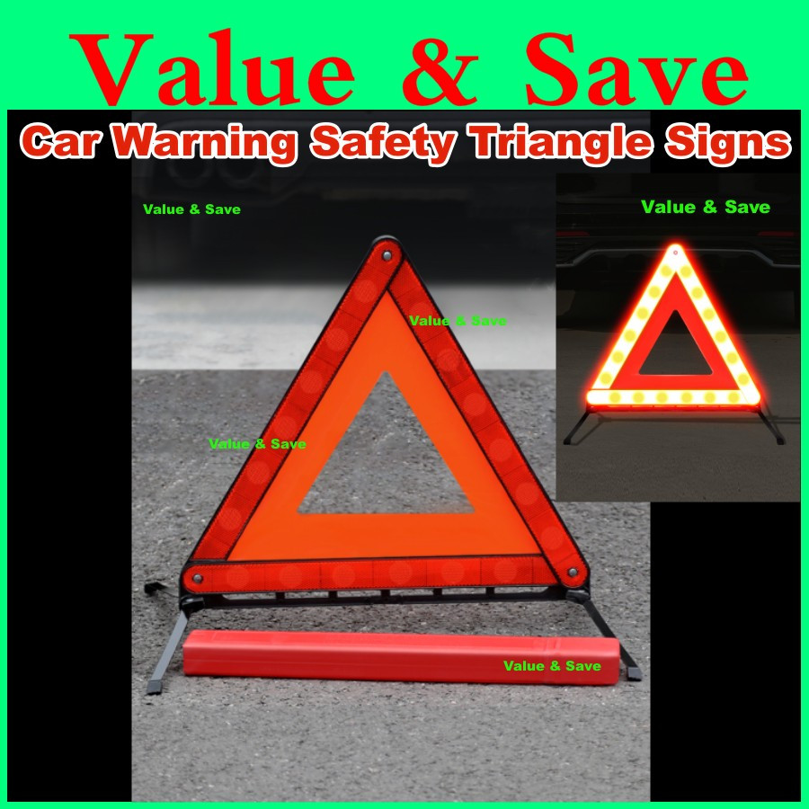 Car Warning Triangle Reflector Foldable Safety Road Sign Emergency ...