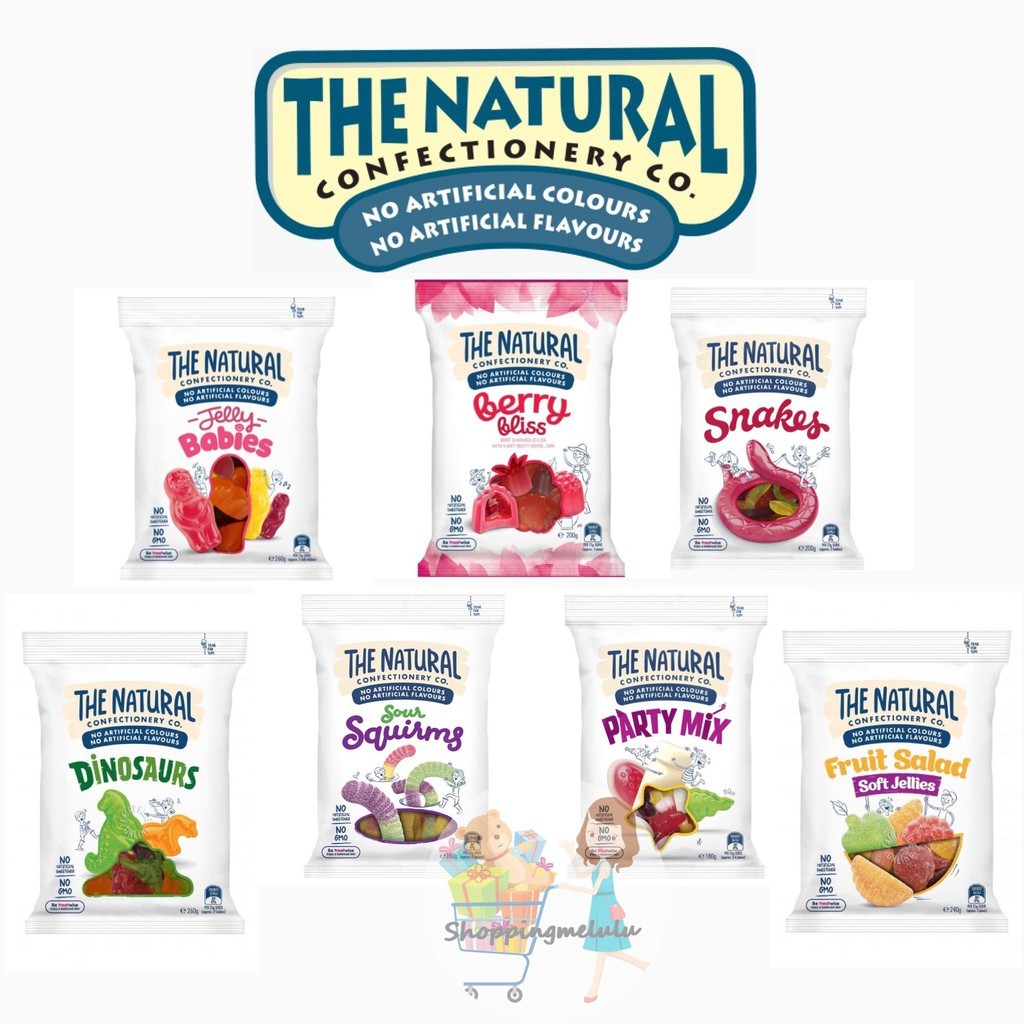 The Natural Confectionery Co Fruity Gummies & Chews Candies (180g ...