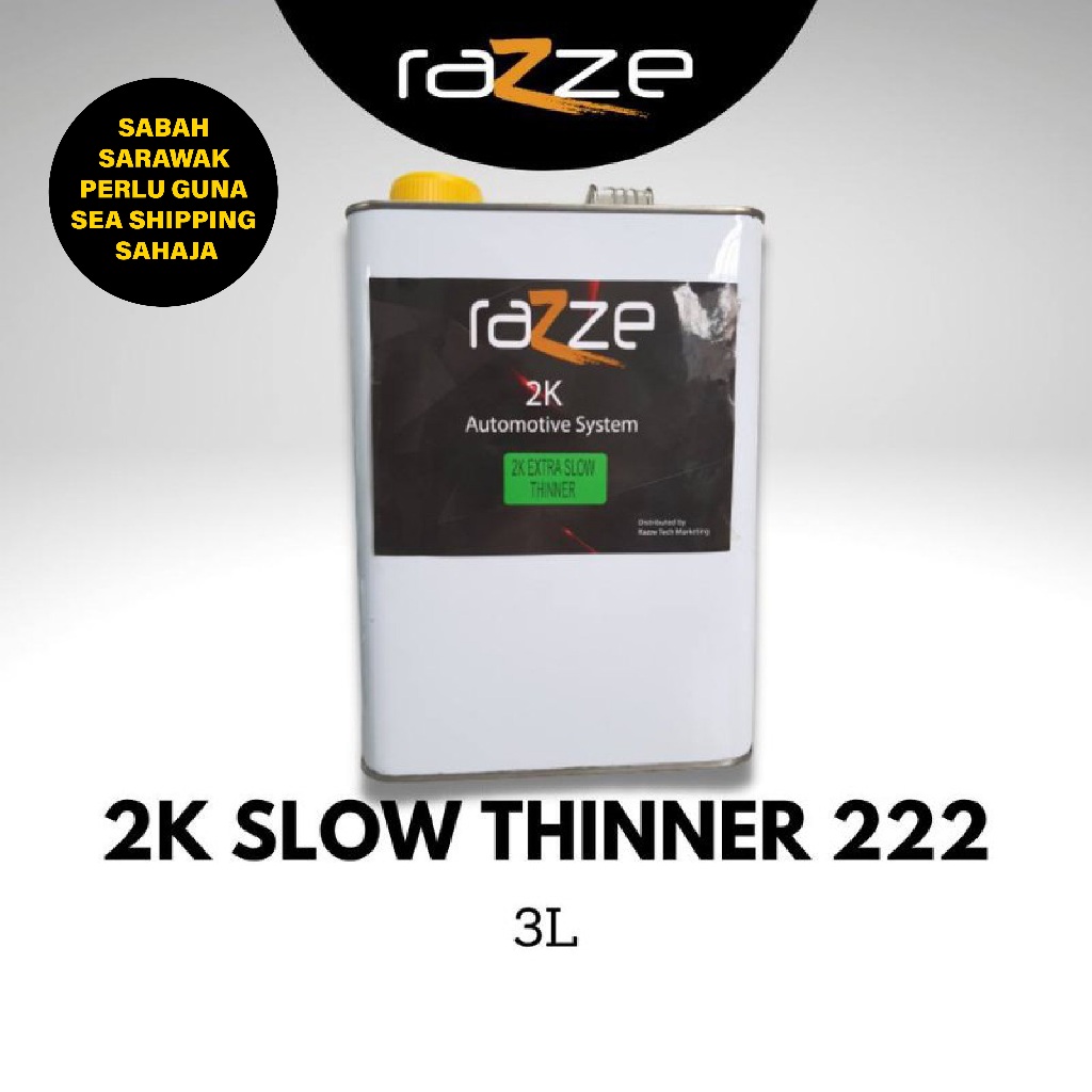 2K SLOW Thinner 222 for Automotive / Car / Motorcycle Spraying ( 3L ...