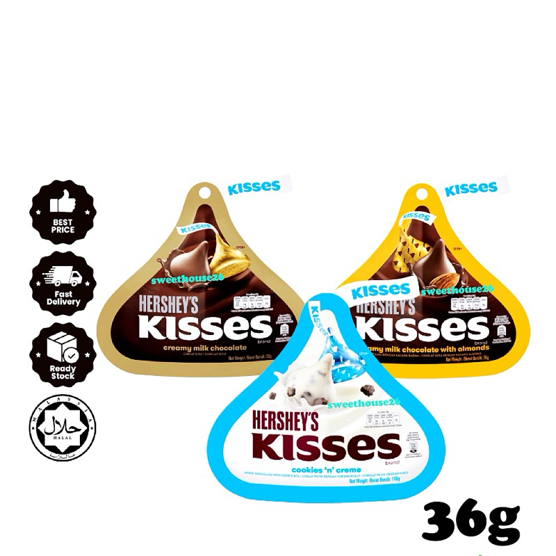 Hershey's Kisses Chocolate Assorted 36g (8pcs) | Shopee Singapore