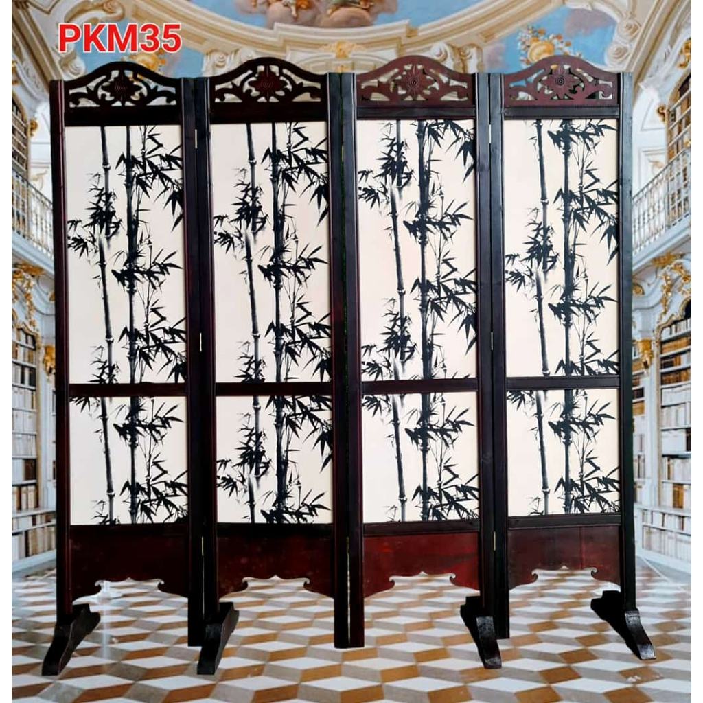 Partition/kayu-4screen/Divider/Pembahagi/Ruang kayu wood screen divider ...