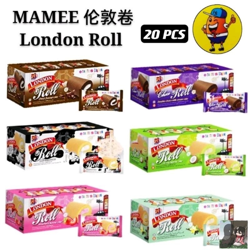 MAMEE LONDON ROLL CHOCO VANILLA COCONUT STRAWBERRY DOUBLE CHOCO 20PCS ...