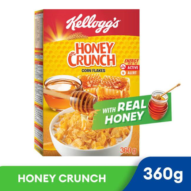 Kellogg's Honey Crunch Corn Flakes With Real Honey 360gm (Exp 10/2/24) | Shopee Singapore