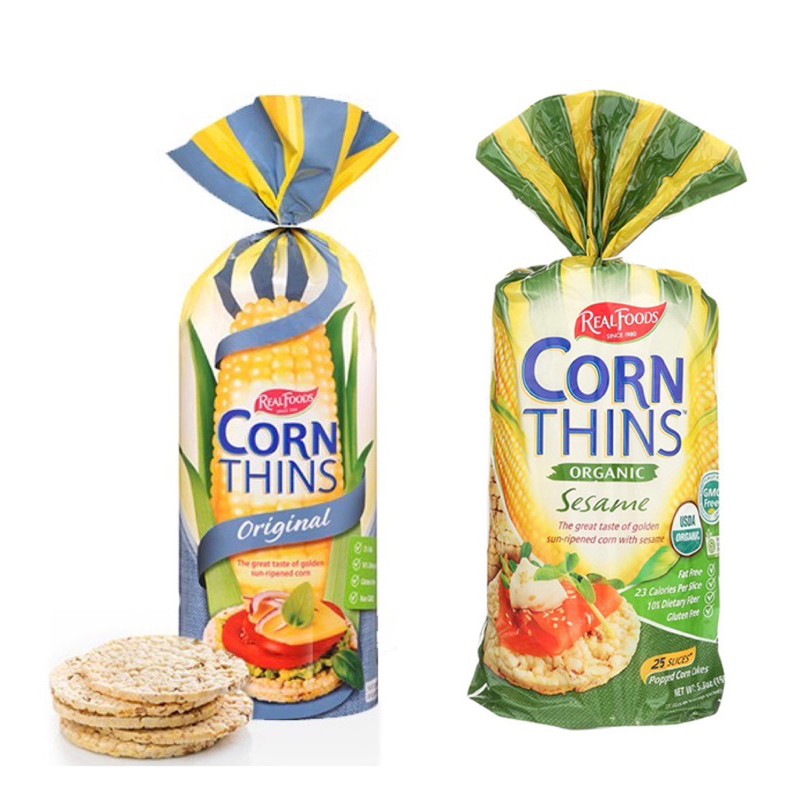 Real Foods Sesame Corn Thins OR SunRice Thin rice cracker | Shopee ...