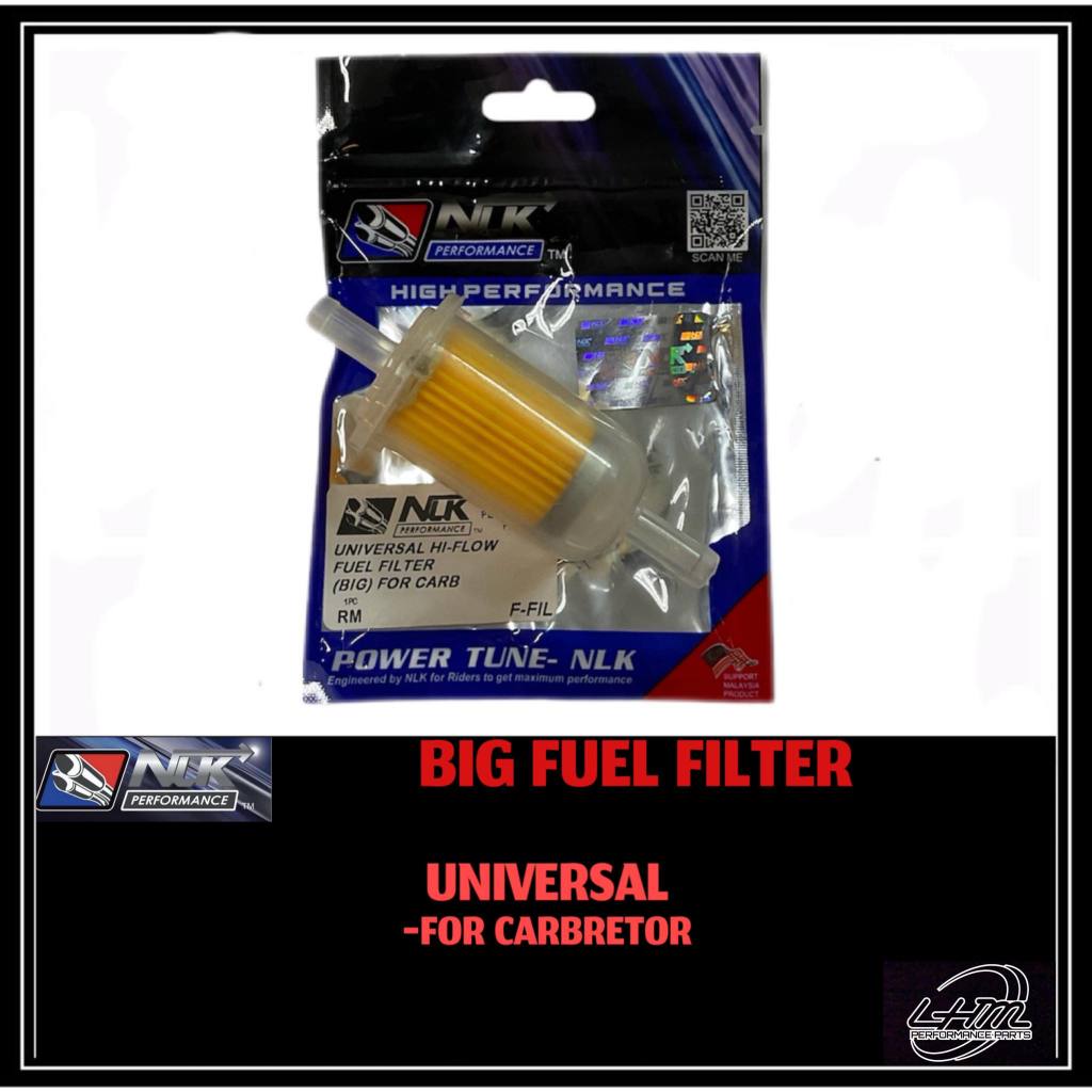 NLK UNIVERSAL HI-FLOW FUEL FILTER BIG WITH HOSE FOR INJECTION ...