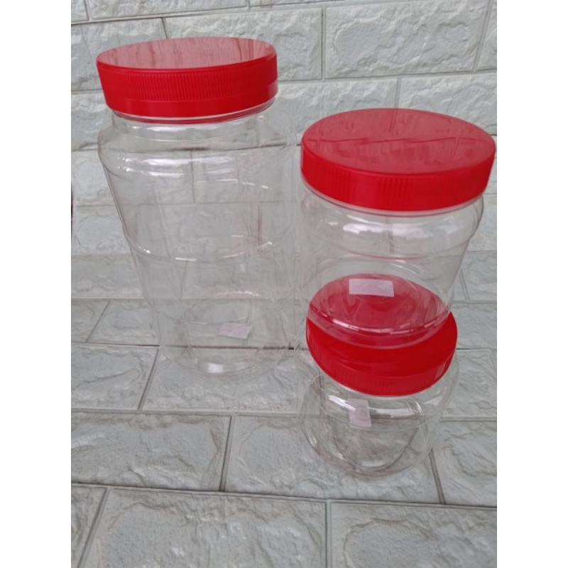 Cookies Food Juice Biscuit Plastic Containers Jar Pet Transparent Storage Organizer Bottle ...