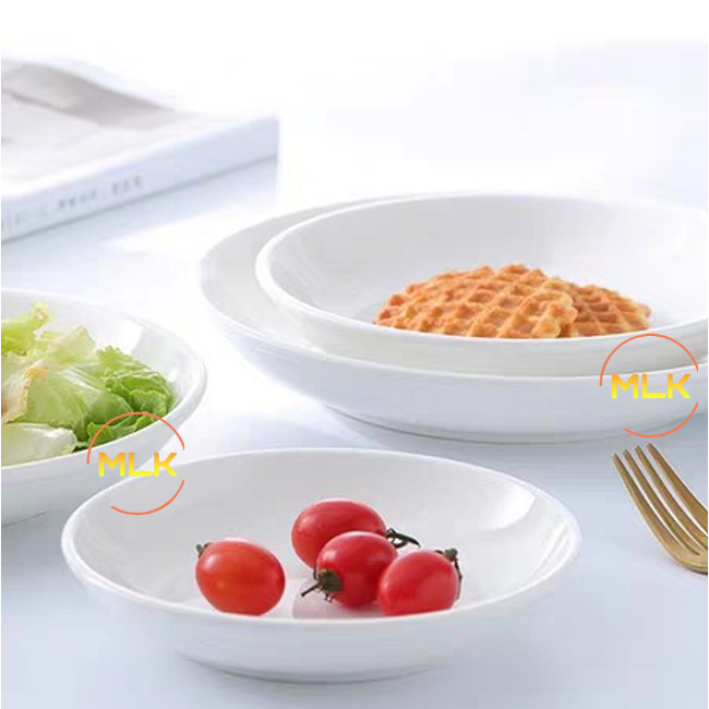 WHITE PORCELAIN DEEP PLATE/ Dinner Plate/ White Plate/ Porcelain ...