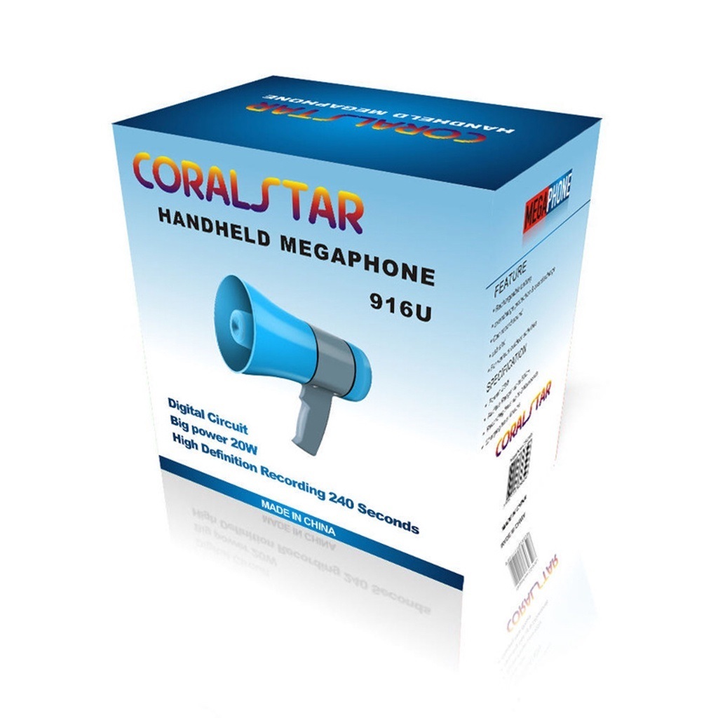 916U Megaphone Loudspeaker Siren Record USB Handheld Wireless Amplifier ...