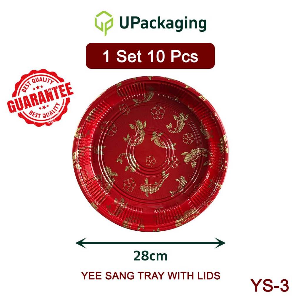 [10 PCS] YS-3 YEE SANG TRAY Sushi Box with Lids Yu Sheng Sang Sushi ...